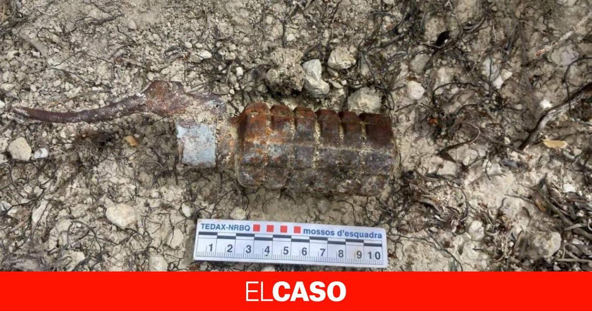 Susto en un pueblo de Barcelona por el hallazgo de una granada de mano escondida en un bosque